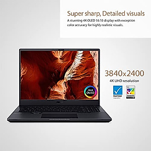 ASUS ProArt StudioBook Pro 16 OLED Laptop, 16” 3840x2400 OLED Display, Intel Core i9-12900H CPU, 32GB DDR4, 2TB PCIe SSD, Nvidia RTX A3000, Windows 11 Pro, W7600Z3A-XB96, Mineral Black