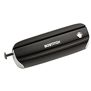Bostitch Office Electric 3-Hole Punch, AC Adapter or Battery Powered, Max Sheet Capacity 12 Sheets, Black (EHP3BLK)