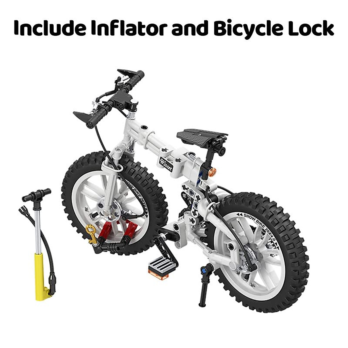 QLT QIAOLETONG Foldable Motorcycle Building Blocks