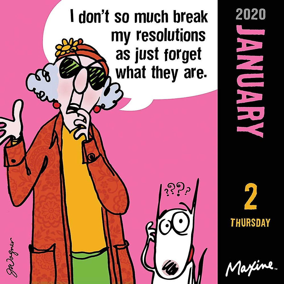 2020 Maxine Daily Desktop Calendar