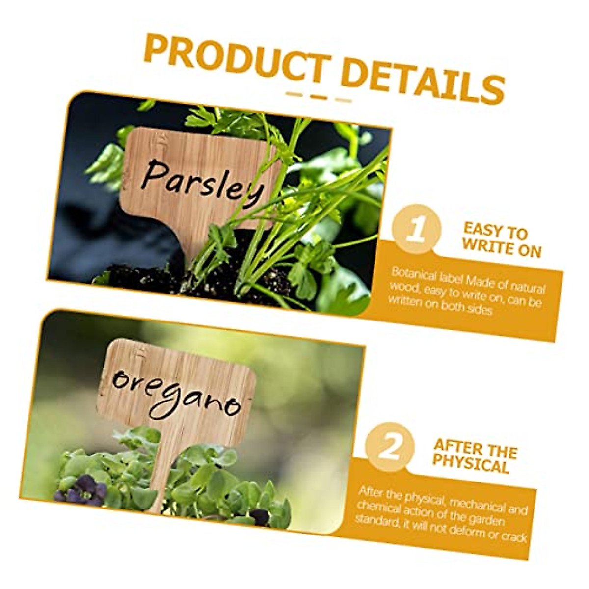 Baluue 90 Pcs Plant Label Vegetable Wooden