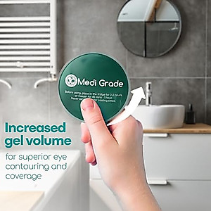 Medi Grade Cooling Eye Mask for Puffy Eyes, Allergies, Sinuses - Reusable Gel Eye Mask and Cooling Eye Pads with Thermo-Bag for Dark Circles, Hangovers and Migraine Relief - Cold Eye Mask