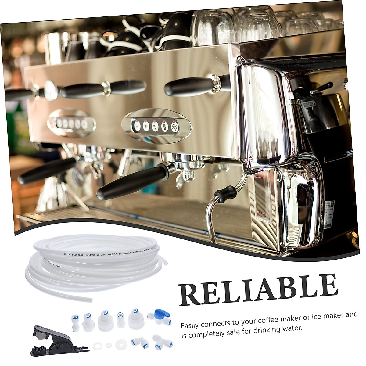 Angoily 1 Set Ice Machine Accessories Refrigerator Water Supply Kit Water Connection Kit 1/4 Tubing Water Line Splitter Fridge Water Line Kit Fittings Ao Cooler White Hose Water