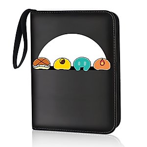 400 Cards 4-Pocket Soccer Card Binder for Cards, Zatozkar Cards Holders Album for TCG Holders with 50 Removable Sleeves Hold Cute Back Design for Trading Cards Happy New Year Gifts