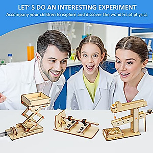 6 in 1 STEM Kits, Science Experiment STEM Projects for Kids Ages 8-12, Educational 3D Wooden Puzzle, DIY STEM Toys Building Kit, Gifts for Boys and Girls Ages 8 9 10 11 12 Years Old