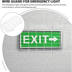 Wire Guard for Exit Sign Emergency Light Metal Wire Guard Damage Stopper Exit Sign Damage Cage Wall Mounted Emergency Signal Protective Cover