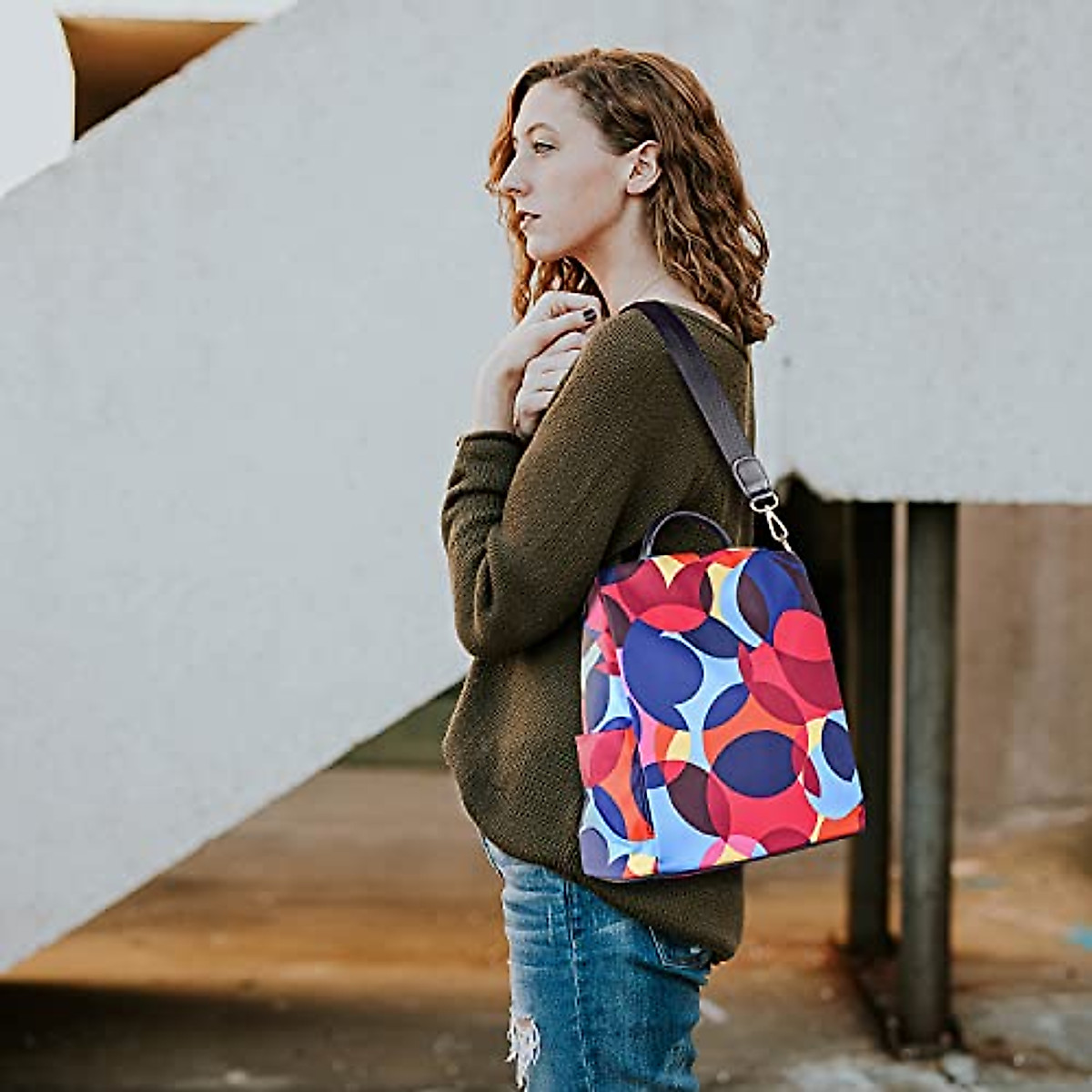 CONRUSER Backpack Purse for Women Anti-theft Ladies Backpack Designer Travel Bag Fashion Shoulder Bags Handbag