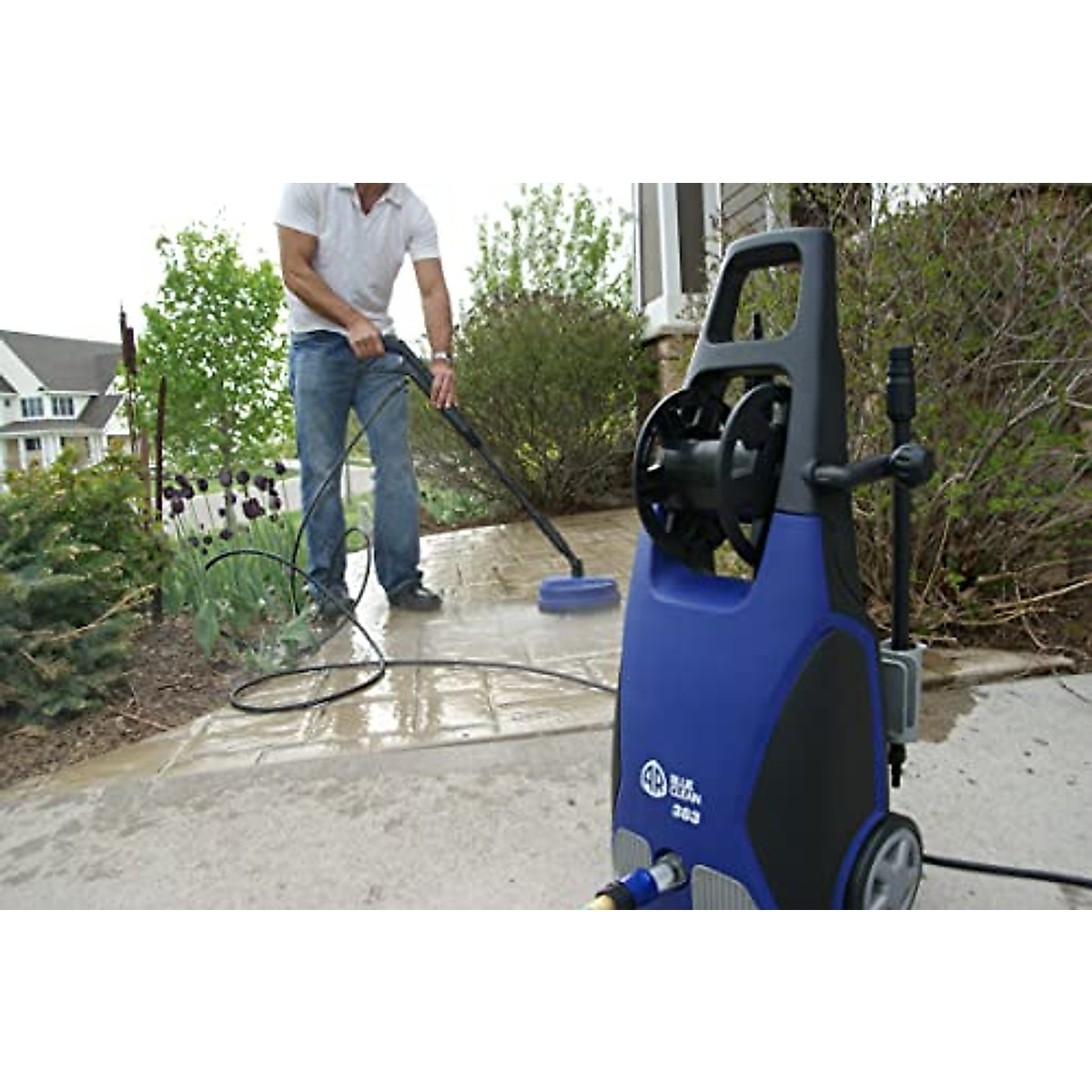 AR Blue Clean AR383 Electric Pressure Washer, Spray Gun, Wand