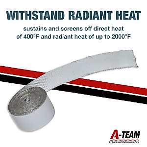 A-Team Performance - Heat Shield Tape with PSA Ultra-Lightweight Self-Adhesive and Reflective Thermal Tape 1.5" x 15'