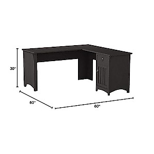 Bush Furniture Salinas Home Office Desk, Vintage Black, 60W