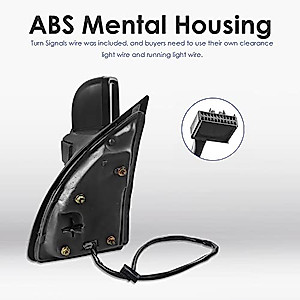 MOSTPLUS Towing Mirror Compatible with 2008 2009 2010 2011 2012 2013 2014 2015 2016 Ford F250 F350 F450 F550 Super Duty Power Heated Mirror w/Led Turn Light (Set of 2)