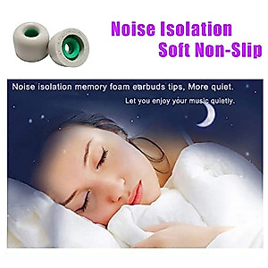 Luckvan Memory Foam Eartips for Sony WF-1000XM4 Ear Tips Replacement Sony Earbuds Foam Tips for WF-1000XM3 WF-SP900 WI-1000X WF WI XBA Series Fit Charging Case 4 Pairs LM Gray