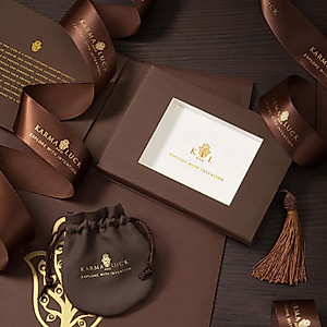 KARMA AND LUCK - Inner Transformation - Women's Grounding Real Hematite & Calming Amethyst Beads 925 Sterling Silver Protection Evil Eye Charm Stretch Bali Bracelet