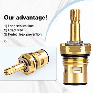 Cartridge for American Standard 994053-0070a or 994053-0070a/H Bath & Kitchen Faucet Replacement Valve Cartridge, 4z-24h Hot and Cold Replacement Stem, Brass