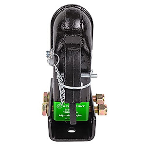 BEBLEPANY 2-5/16 Inch Adjustable Cast Trailer Coupler 15000lbs with Channel and 3 Position Channel and Fasteners