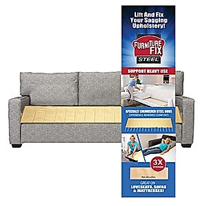 Product Trend Furniture Fix Steel for Chair, Sofa, Loveseat, Mattress, or Couch-Cushion Support, Supercomfortable Nonslip Adjustable Seat Support, Extend Furniture Life, (66 x 17) Inches Deep (Beige)