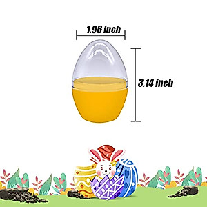 Guilin Prefilled Easter Eggs with Keychains Toys, 6pcs Easter Eggs with 24pcs Keychains Toys Inside, Easter Gifts wor Kids, Colorful Toy Easter Egg Fillers Easter Basket Stuffers Easter Party Favors