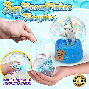 Peertoys Snow Globe Crafts for Kids - Activities Gifts for Teen Girls Ages 4-8 Arts Stem Project Games Unicorn Toddler DIY Toys & Materials Stuff with Clays Water Globes