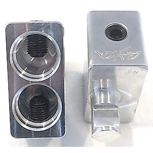 Sky High Car Audio Dual 2/0 Gauge to 1/0 Gauge Amp Input Reducers - Pair