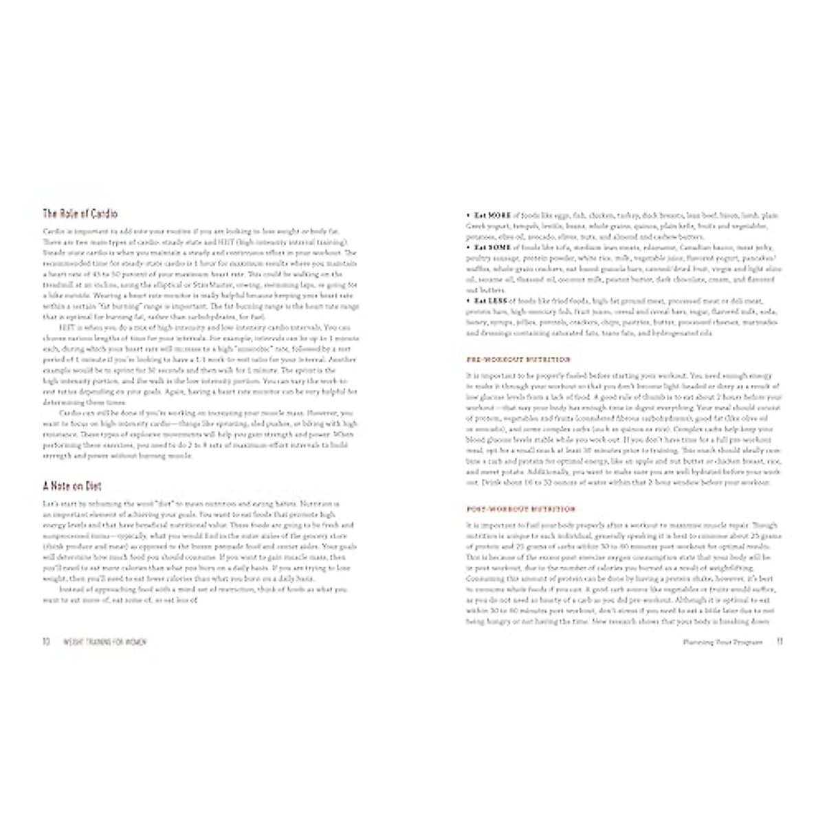 Weight Training for Women: Exercises and Workout Programs for Building Strength with Free Weights