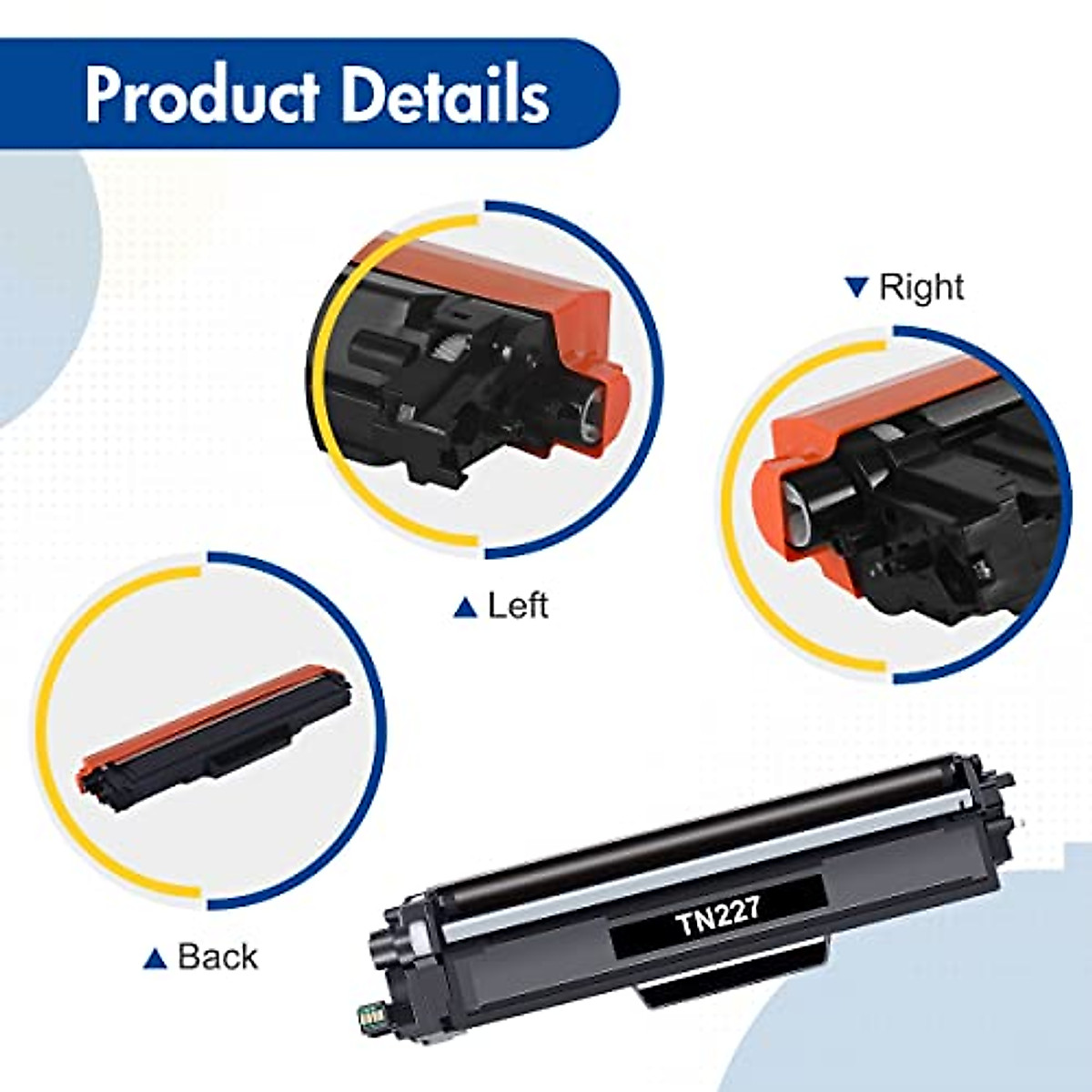 TN223BK TN227BK High Yield Toner Cartridge 2 Pack Compatible for Brother TN227 TN-227BK TN-223BK Replacement for MFC-L3750CDW MFC-L3770CDW HL-L3290CDW HL-L3210CW HL-L3230CDW MFC-L3710CW Printer Black