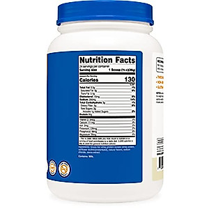 Nutricost Grass-Fed Whey Protein Isolate (Vanilla) 2LBS - Non-GMO, Gluten Free, Natural Flavors