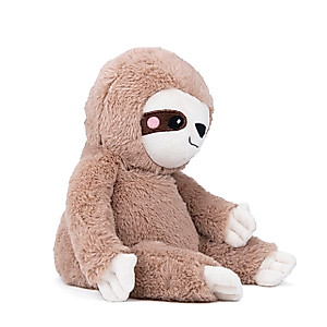 Pacific Comforts Weighted and Microwavable Stuffed Animal - Comfy Weighted, Non-Scented, heatable, freezable, Washable and Travel Friendly Plush Animals Part of The Snug-a-Bear Collection (Sloth)