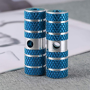 Blue Bike Pegs Aluminum Alloy Anti Skid Foot Bicycle Pegs BMX Pegs for Mountain Bike Cycling Rear Stunt Pegs for Mountain Bike Bicycle Motorbike 2 Pair