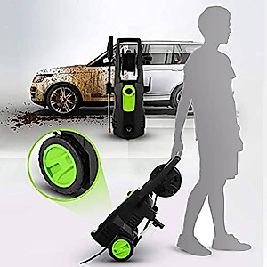 mrliance Pressure Washer, Electric Pressure Washer, 2.2GPM Power Washer Electric Powered with 4 Tips & Hose Reel, 1800W Power Washer with Foam Cannon for Car Homes Driveway Patio, Black Green