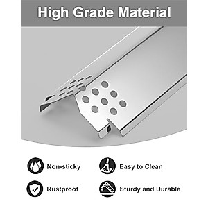 UikJOY Grill Replacement Parts for Charbroil Performance 5 Burner Grill 463347519, 463347518, 463347017, 463673017, 463376018P2, 17.75" Burner, Stainless Steel Heat Shield for Char Broil Parts