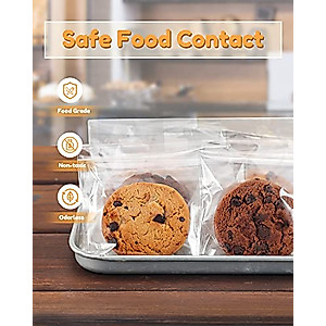 400pcs Self Sealing Cellophane Bags, 4x6 Inch Clear Cookie Bags for Packaging, Cellophane Treat Bags for Small Business, Sealable Poly Bags for Homemade Cookies, Candy, Favors, Snacks, Cards, Soap
