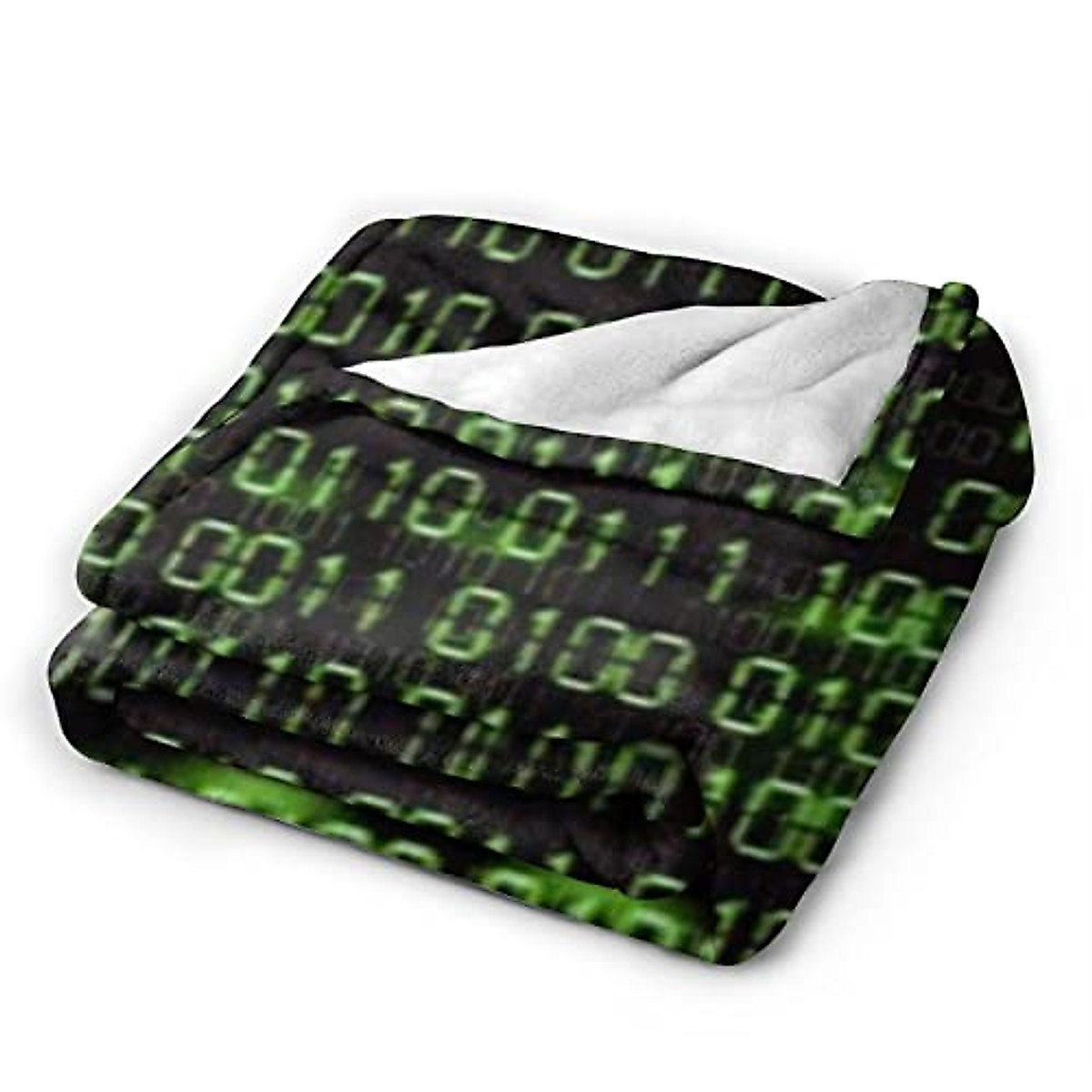 binary code Plush Throw Blanket Travel Blanket 58" x 80" (Large)