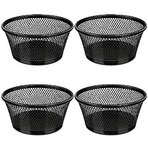 Paper Clip Holder, Paperclip Holders for Desk, Paper Clip Holder for Desk, 4 Pack Paperclip Holder, Magnetic Paper Clip Holder for Desk, Paper Clip Dispenser, Paper Clip Organizer Office (Black)