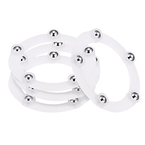 MECCANIXITY 2inch Rotating Swivel Stand with Steel Ball Bearings Annular Lazy Susan Base Turntable for Kitchen Corner Cabinets,Annular 55 x 40mm White Pack of 4