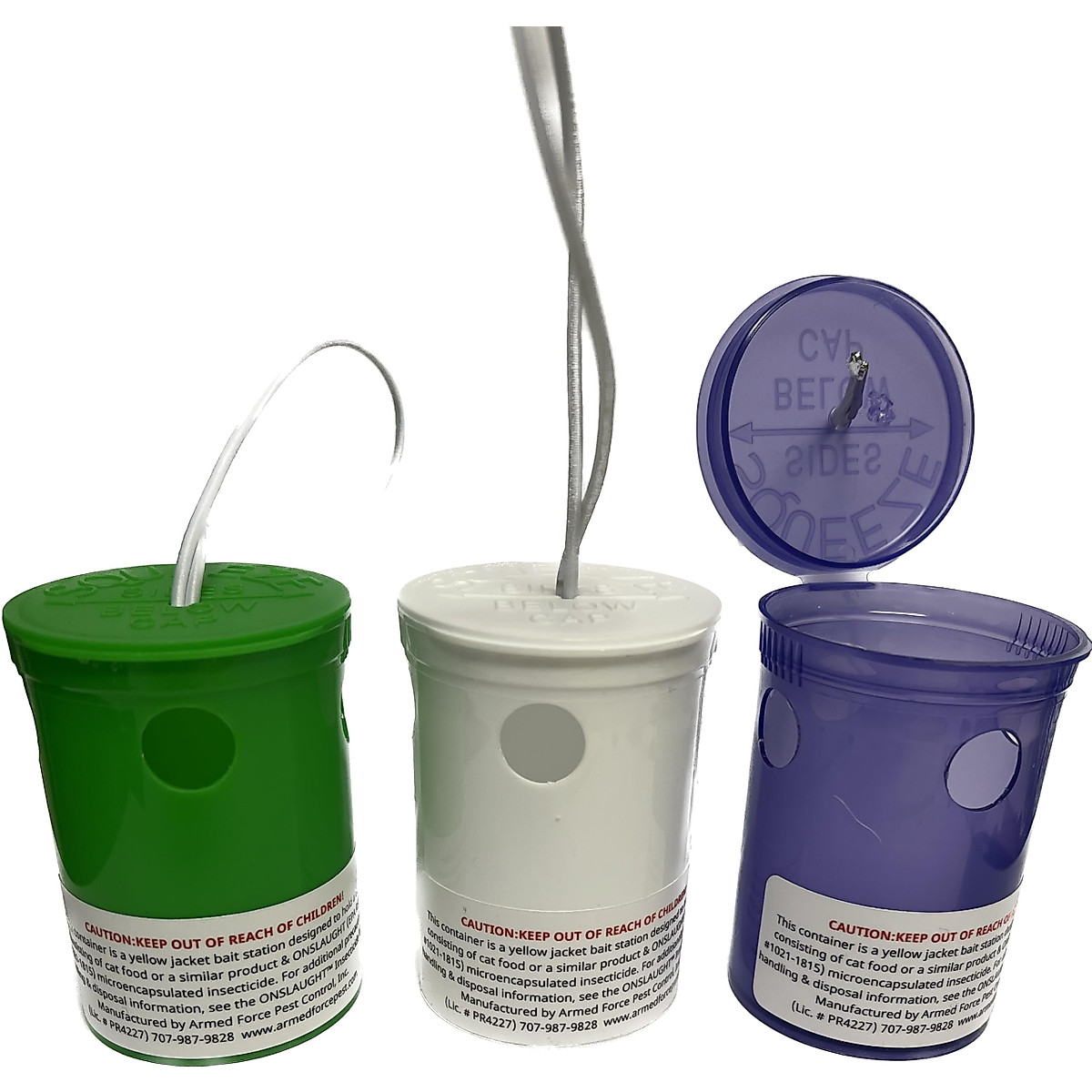 Yellow Jacket Bait Bottle/Station for Pest Control, Microencapsulated Bait, wasp Control