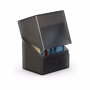 Ultimate Guard Boulder 80+, Deck Case for 80 Double-Sleeved TCG Cards, Onyx, Secure & Durable Storage for Trading Card Games, Soft-Touch Finish