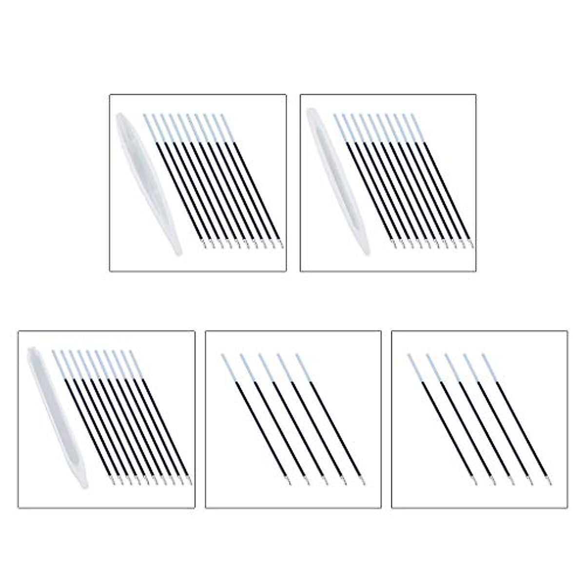 HELYZQ 5 Pcs DIY Crafts Crystal Epoxy Resin Mold Ballpoint Pen Casting Silicone Mould