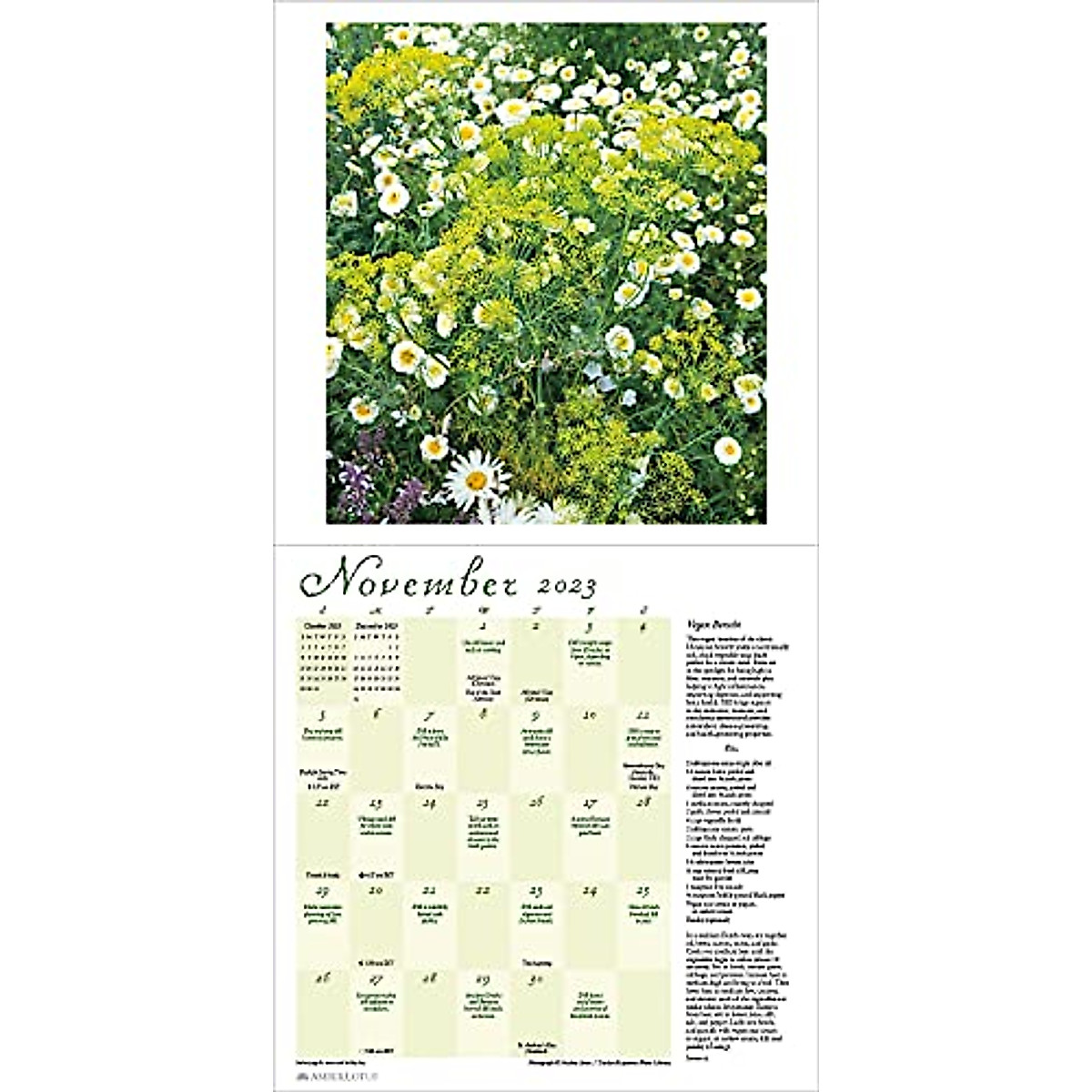 Herb Gardens 2023 Wall Calendar: Recipes & Herbal Folklore