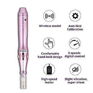 Dr. Pen Ultima M7 Professional Kit - Authentic Multi-function Wireless Derma Beauty Pen - Trusty Skin Care Tool Kit - 12pins (0.25mm) х2 + 36pins (0.25mm) х2 + Round Nano (0.25mm) x2 Cartridges
