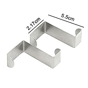 Vermon 2Pcs Multi-Use Potty and Utility Hook, Hooks for Hanging to Hang Over Toilet Tank Or Door, High Durability Space-Saving Metal Storage Hook, Punch Free Towel Clothes Storage Hooks 2pcs