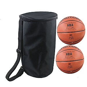 Professional 2 Basketballs/Volleyballs/Footballs Equipment Bags Waterproof Oxford Sports Duffel Bags Lightweight Portable Gym Tote Ball Storage Bag Organizer Backpack Carrier Holder (Black)