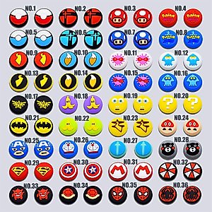 Silicone Thumb Grip Stick Cap Cover Analog Joystick Cap Thumbgrip for Nintendo Switch NS Joy-con Controller NS Lite Console (NO.32)
