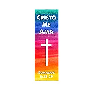 Cristo Me AMA Jesus Loves Me Spanish Christian Bookmarks for Kids Churches Missionaries Sunday School (100 Count)