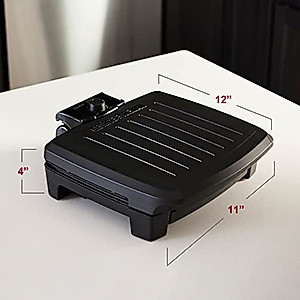GEORGE FOREMAN® Contact Submersible™ Grill, 5-Serving Grill - Black Plates, Wash the entire grill