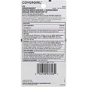 CoverGirl Smoothers SPF 21 Tinted Coverage, Light to Medium [810], 1.35 oz (Pack of 3)