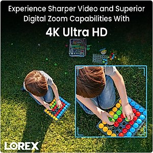 Lorex Fusion 4K Security Camera System w/ 3TB NVR - 8 Channel PoE Wired Home Security System w/ 4 Metal Cameras - Smart Motion Detection, Warning Alarm, 2-Way Audio, Color Night Vision, Weatherproof