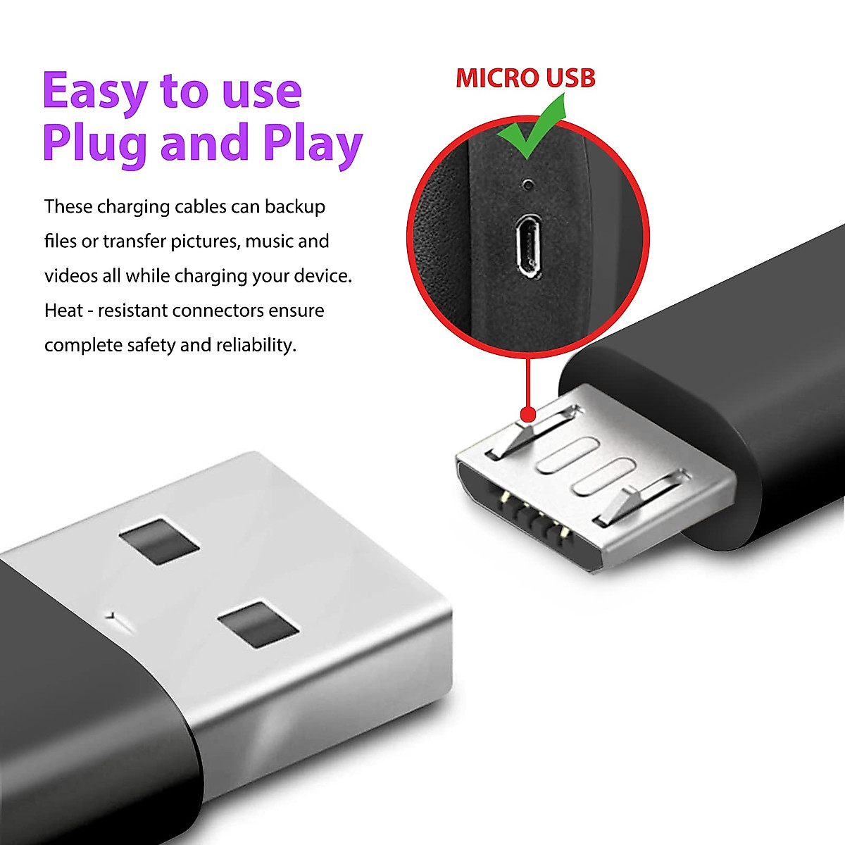 10ft Charger Cord Compatible for Fujifilm INSTAX Share SP-2 SP-3 Mini Link, Instax Mini Link 2, Polaroid Zip, HP Sprocket, Polaroid Mint, Kodak Mini/Printomatic, Lifeprint Canon Ivy Photo Printer