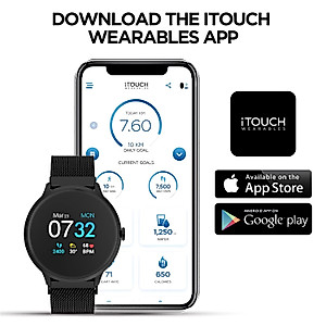 iTouch Sport 3 Smartwatch (with 24/7 Heart Rate Tracking, Step Counter, Notifications, Body Temperature Monitor)