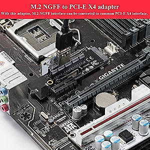 MZHOU 2 Pack M.2 Key M Transfer PCI-E 1X 4X Card Transfer to M.2 NGFF Adapter Card (2 Packs)