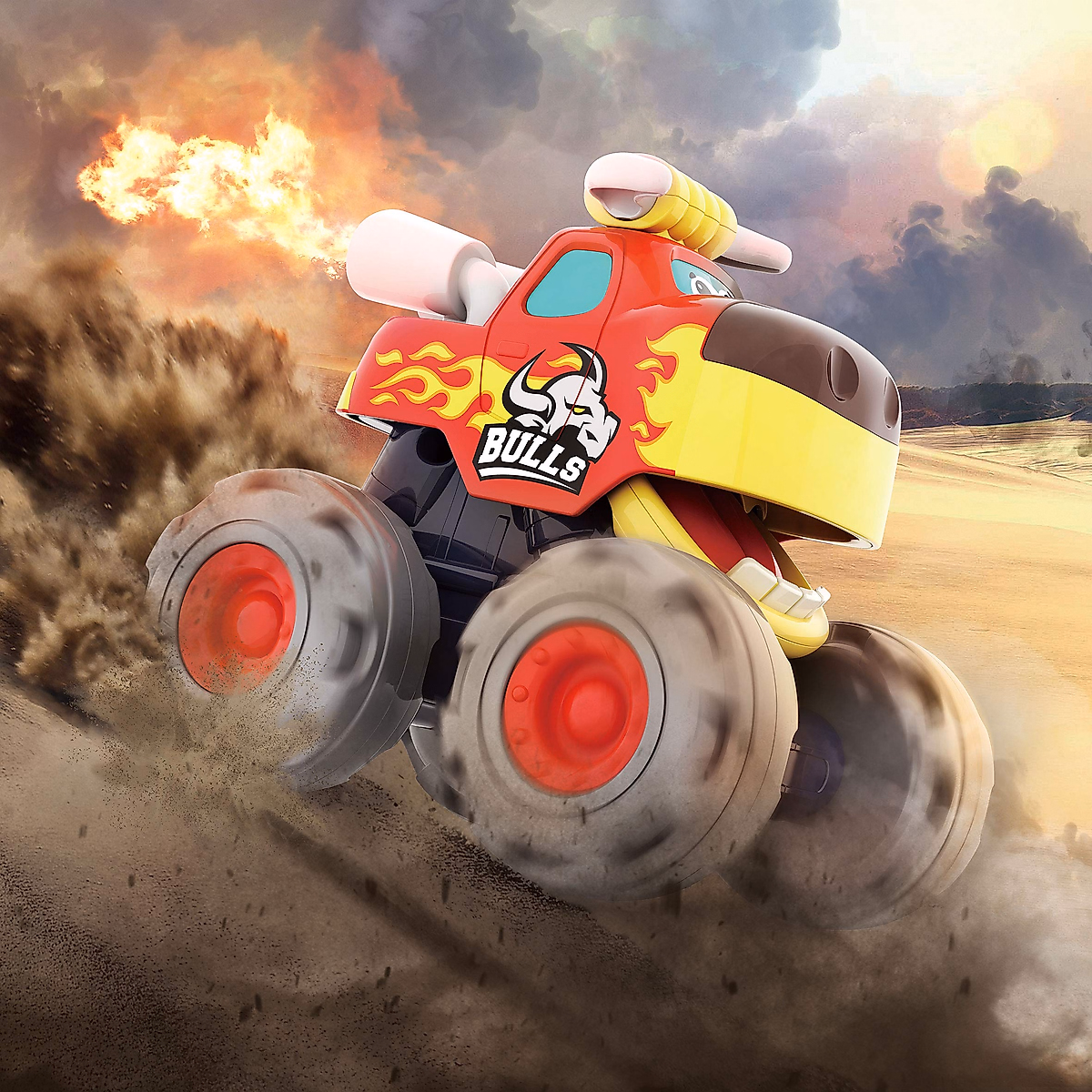 MOONTOY Toy Cars for 1 2 3 Year Old Boys, 3 Pack Friction Powered Cars Pull Back Toy Cars Set - Bull Truck, Leopard Truck, Crocodile Trucks, Push and Go Toy Cars for Toddler Boys Baby Gift.